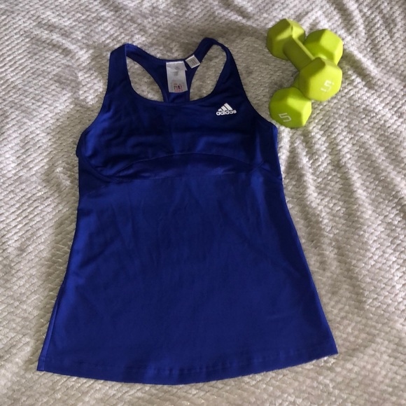 adidas | Tops | Adidas Royal Blue Workout Tank Top | Poshmark